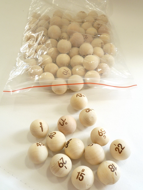 Bingo ballen hout 1/75 - Jan Monnikendam