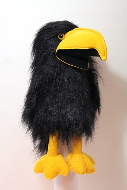 Handpop 45cm vogel Kraai - Jan Monnikendam